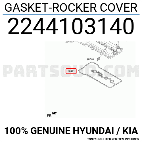 GASKET-ROCKER COVER 2244103140 | Hyundai / KIA Parts | PartSouq