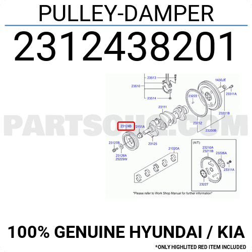 PULLEY-DAMPER 2312438201 | Hyundai / KIA Parts | PartSouq