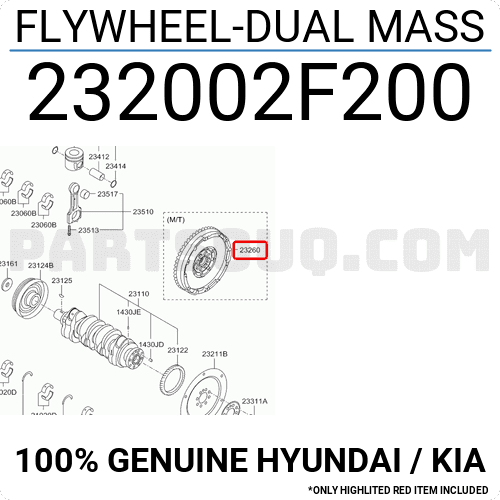 FLYWHEEL-DUAL MASS 232002F200 | Hyundai / KIA Parts | PartSouq