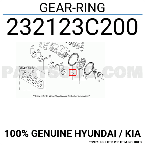 GEAR-RING 232123C200 | Hyundai / KIA Parts | PartSouq