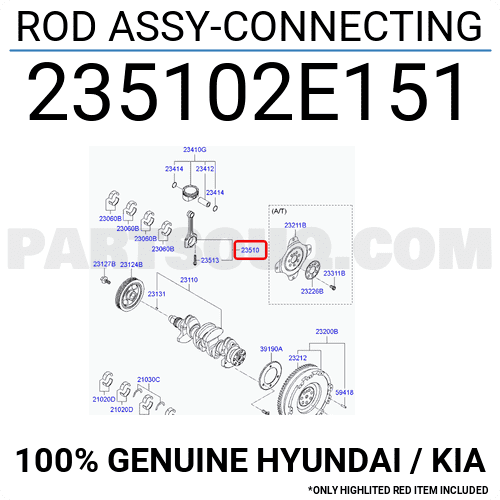 ROD ASSY-CONNECTING 235102E151 | Hyundai / KIA Parts | PartSouq
