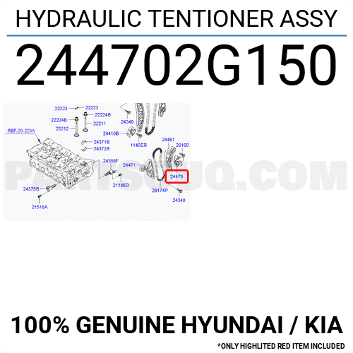HYDRAULIC TENTIONER ASSY 244702G150 | Hyundai / KIA Parts | PartSouq