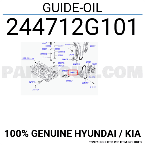 GUIDE-OIL 244712G101 | Hyundai / KIA Parts | PartSouq
