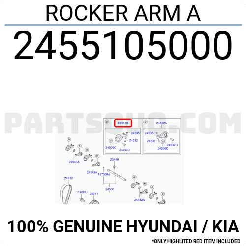 ROCKER ARM A 2455105000 | Hyundai / KIA Parts | PartSouq
