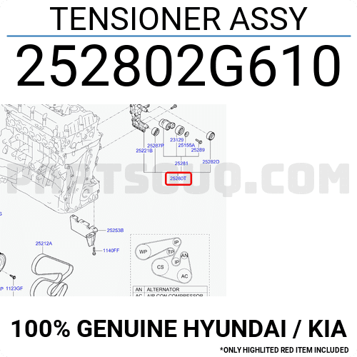TENSIONER ASSY 252802G610 | Hyundai / KIA Parts | PartSouq