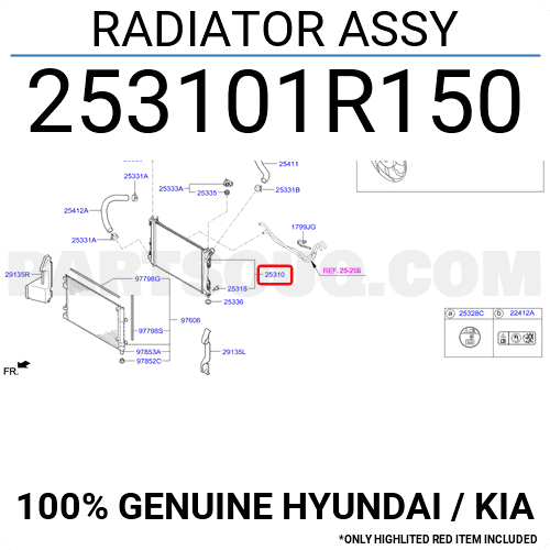 RADIATOR ASSY 253101R150 | Hyundai / KIA Parts | PartSouq