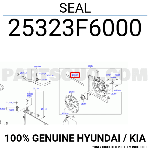 SEAL 25323F6000 | Hyundai / KIA Parts | PartSouq