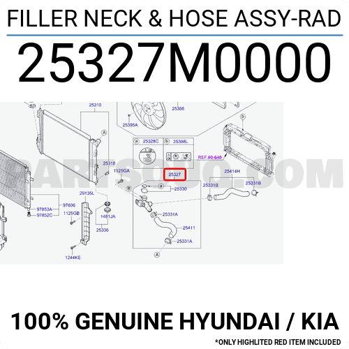 FILLER NECK & HOSE ASSY-RAD 25327M0000 | Hyundai / KIA Parts | PartSouq