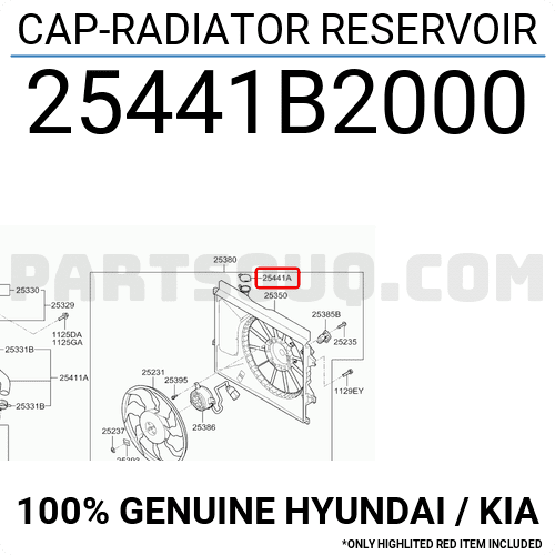 CAP-RADIATOR RESERVOIR 25441B2000 | Hyundai / KIA Parts | PartSouq