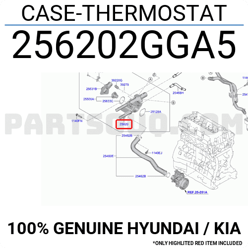 CASE-THERMOSTAT 256202GGA5 | Hyundai / KIA Parts | PartSouq