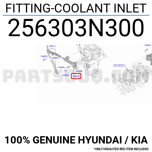 FITTING-COOLANT INLET 256303N300 | Hyundai / KIA Parts | PartSouq