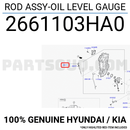 ROD ASSY-OIL LEVEL GAUGE 2661103HA0 | Hyundai / KIA Parts | PartSouq