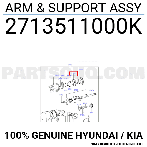 ARM & SUPPORT ASSY 2713511000K | Hyundai / KIA Parts | PartSouq