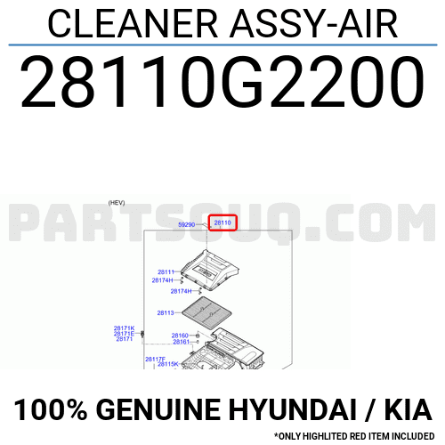 CLEANER ASSY-AIR 28110G2200 | Hyundai / KIA Parts | PartSouq