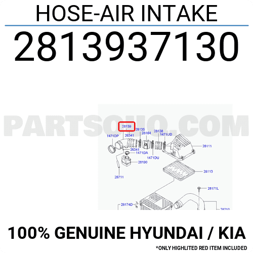 HOSE-AIR INTAKE 2813937130 | Hyundai / KIA Parts | PartSouq