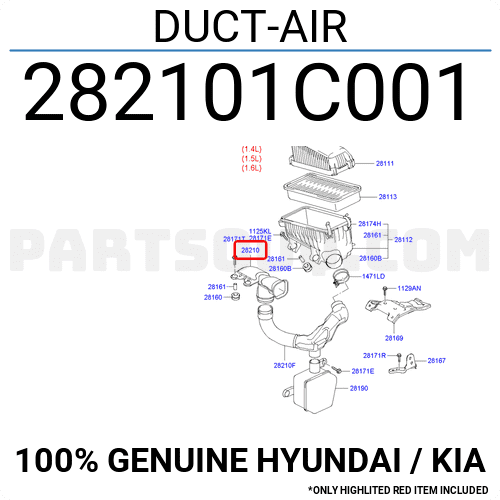 DUCT-AIR 282101C001 | Hyundai / KIA Parts | PartSouq