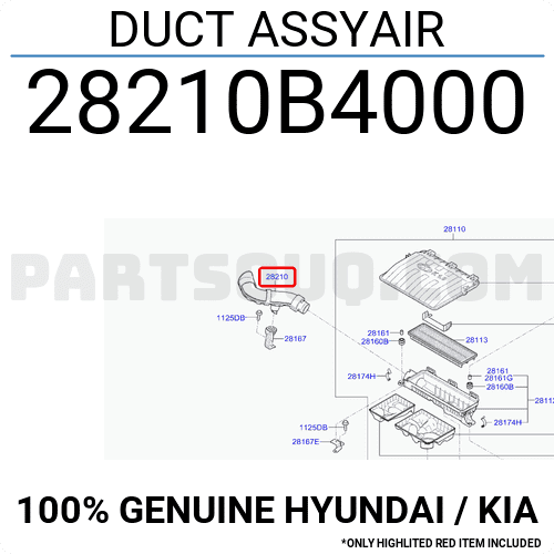 Duct assyair 28210B4000 | Hyundai / KIA Parts | PartSouq