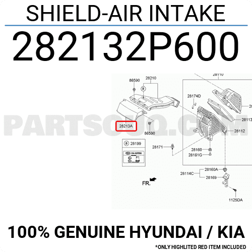 SHIELD-AIR INTAKE 282132P600 | Hyundai / KIA Parts | PartSouq