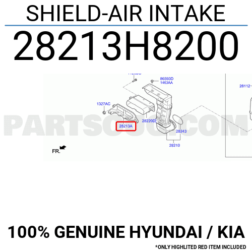 SHIELD-AIR INTAKE 28213H8200 | Hyundai / KIA Parts | PartSouq