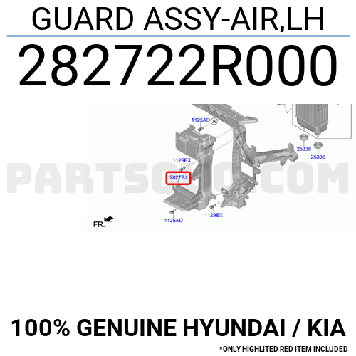 GUARD ASSY-AIR,LH 282722R000 | Hyundai / KIA Parts | PartSouq