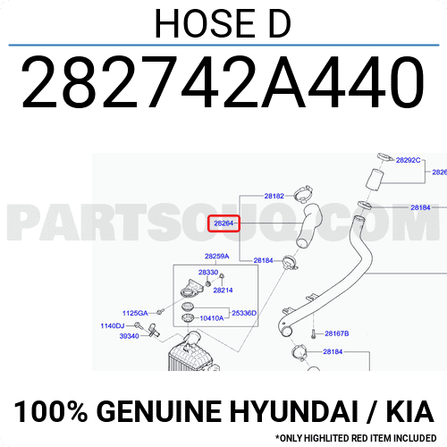 HOSE D 282742A440 | Hyundai / KIA Parts | PartSouq