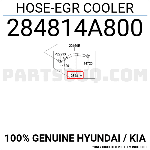 HOSE-EGR COOLER 284814A800 | Hyundai / KIA Parts | PartSouq