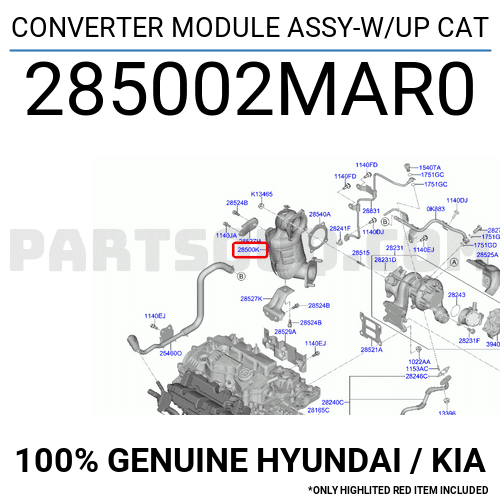 CONVERTER MODULE ASSY-W/UP CAT 285002MAR0 | Hyundai / KIA Parts | PartSouq