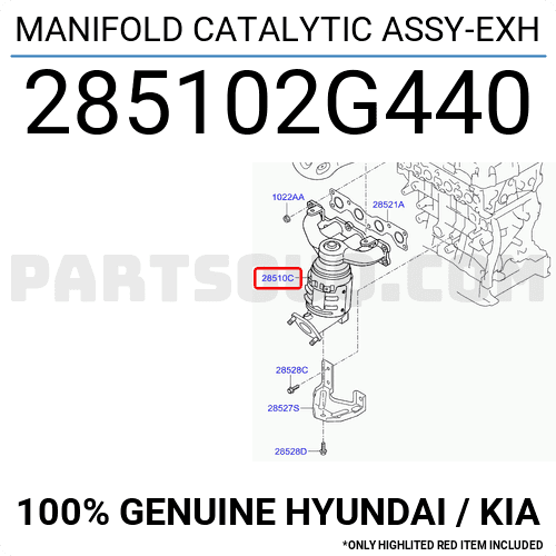 MANIFOLD CATALYTIC ASSY-EXH 285102G440 | Hyundai / KIA Parts | PartSouq