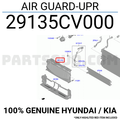 AIR GUARD-UPR 29135CV000 | Hyundai / KIA Parts | PartSouq