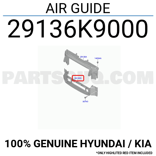 AIR GUIDE 29136K9000 | Hyundai / KIA Parts | PartSouq
