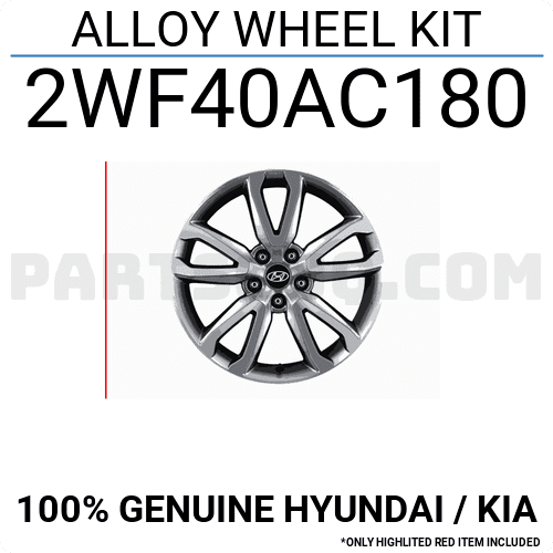 ALLOY WHEEL KIT 2WF40AC180 | Hyundai / KIA Parts | PartSouq