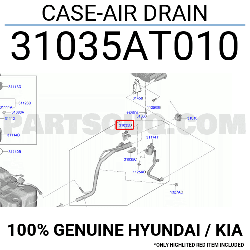 CASE-AIR DRAIN 31035AT010 | Hyundai / KIA Parts | PartSouq