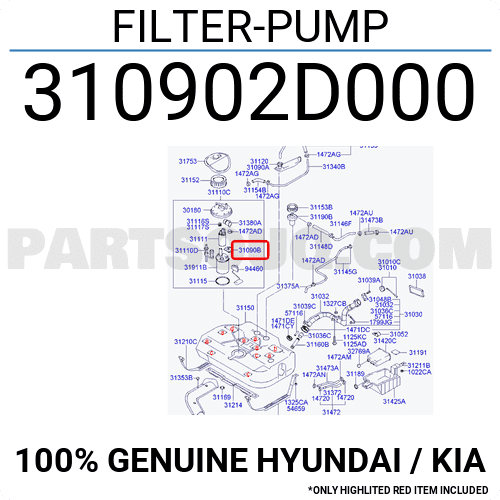 FILTER-PUMP 310902D000 | Hyundai / KIA Parts | PartSouq