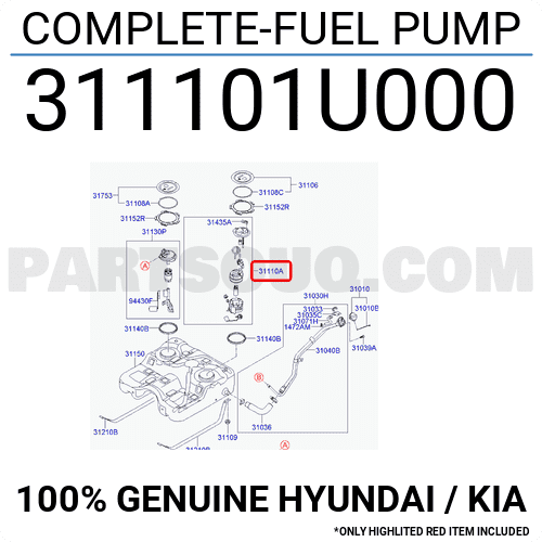 COMPLETE-FUEL PUMP 311101U000 | Hyundai / KIA Parts | PartSouq