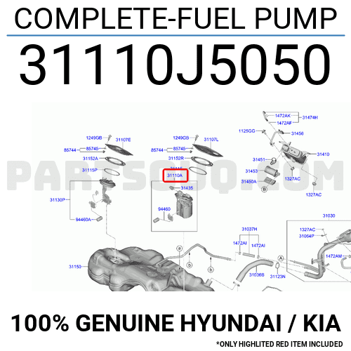 COMPLETE-FUEL PUMP 31110J5050 | Hyundai / KIA Parts | PartSouq