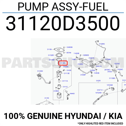 PUMP ASSY-FUEL 31120D3500 | Hyundai / KIA Parts | PartSouq