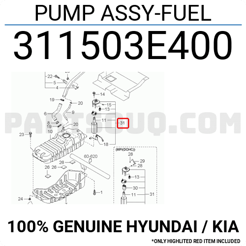 PUMP ASSY-FUEL 311503E400 | Hyundai / KIA Parts | PartSouq