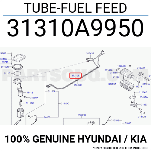 TUBE-FUEL FEED 31310A9950 | Hyundai / KIA Parts | PartSouq