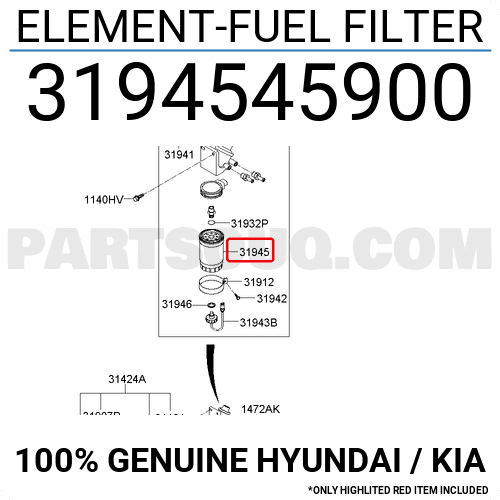 ELEMENT-FUEL FILTER 3194545900 | Hyundai / KIA Parts | PartSouq