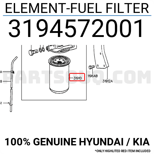 ELEMENT-FUEL FILTER 3194572001 | Hyundai / KIA Parts | PartSouq