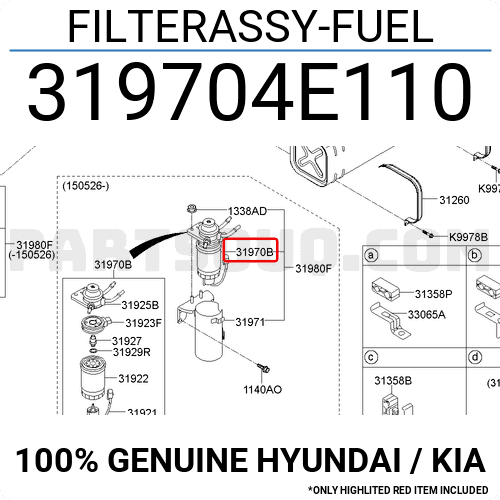 FILTERASSY-FUEL 319704E110 | Hyundai / KIA Parts | PartSouq