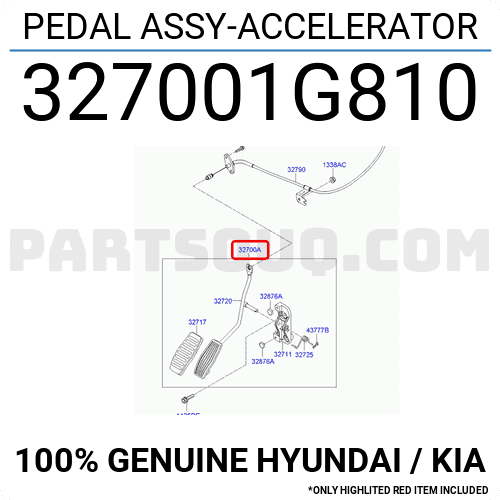 PEDAL ASSY-ACCELERATOR 327001G810 | Hyundai / KIA Parts | PartSouq