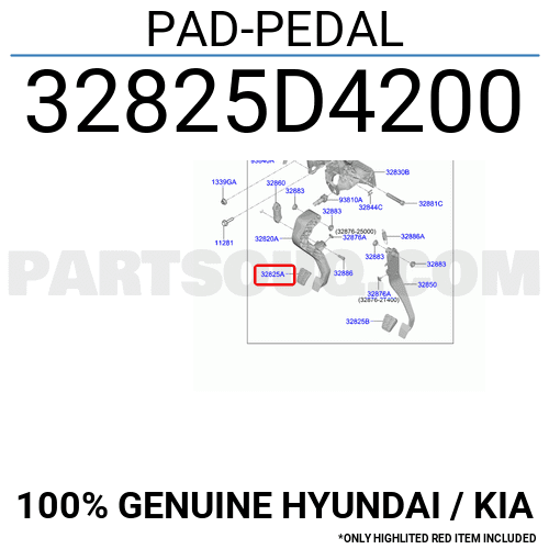 PAD-PEDAL 32825D4200 | Hyundai / KIA Parts | PartSouq