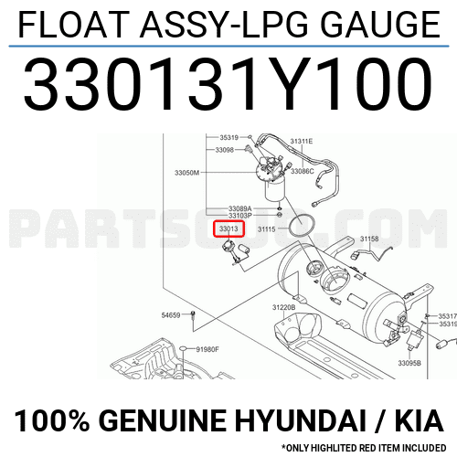 FLOAT ASSY-LPG GAUGE 330131Y100 | Hyundai / KIA Parts | PartSouq