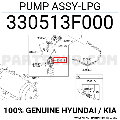 PUMP ASSY-LPG 330513F000 | Hyundai / KIA Parts | PartSouq