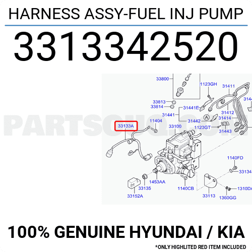 HARNESS ASSY-FUEL INJ PUMP 3313342520 | Hyundai / KIA Parts | PartSouq