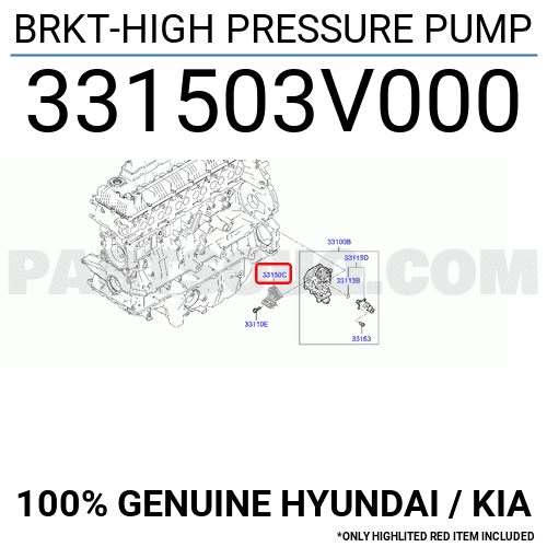 BRKT-HIGH PRESSURE PUMP 331503V000 | Hyundai / KIA Parts | PartSouq
