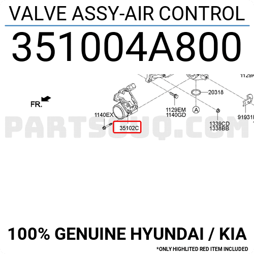 VALVE ASSY-AIR CONTROL 351004A800 | Hyundai / KIA Parts | PartSouq