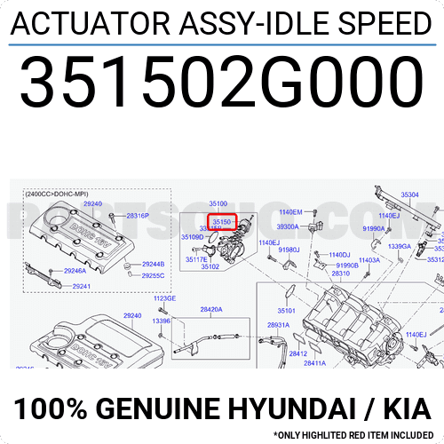 ACTUATOR ASSY-IDLE SPEED 351502G000 | Hyundai / KIA Parts | PartSouq