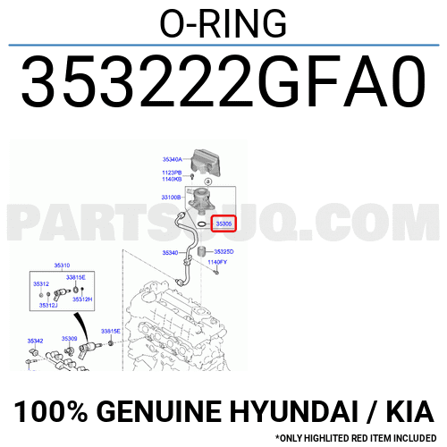 O-RING 353222GFA0 | Hyundai / KIA Parts | PartSouq